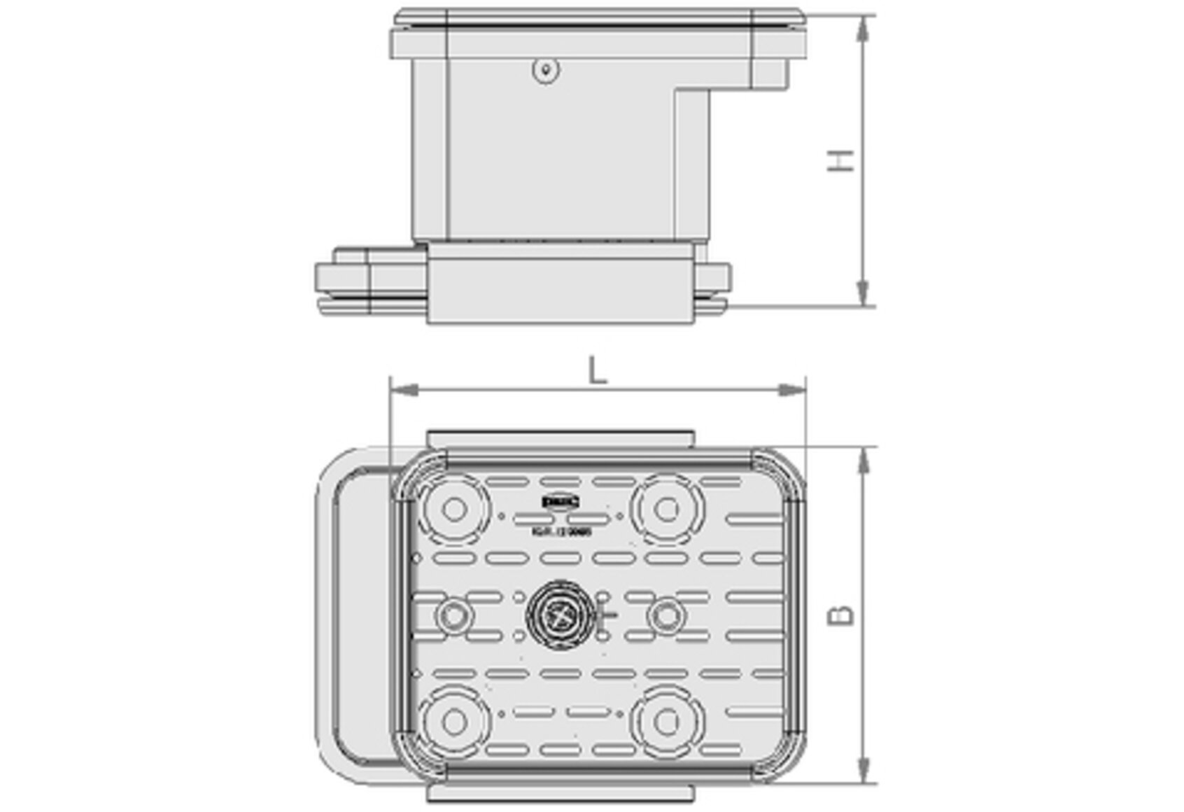 Vacuum pod 50 mm height Dual circuit vacuum system Vacuum surface 140 x ...