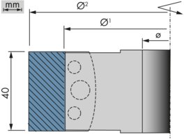 Universal Cutter 40 mm profile knife | ø 30 mm | Ø 93 mm | Felder Group ...