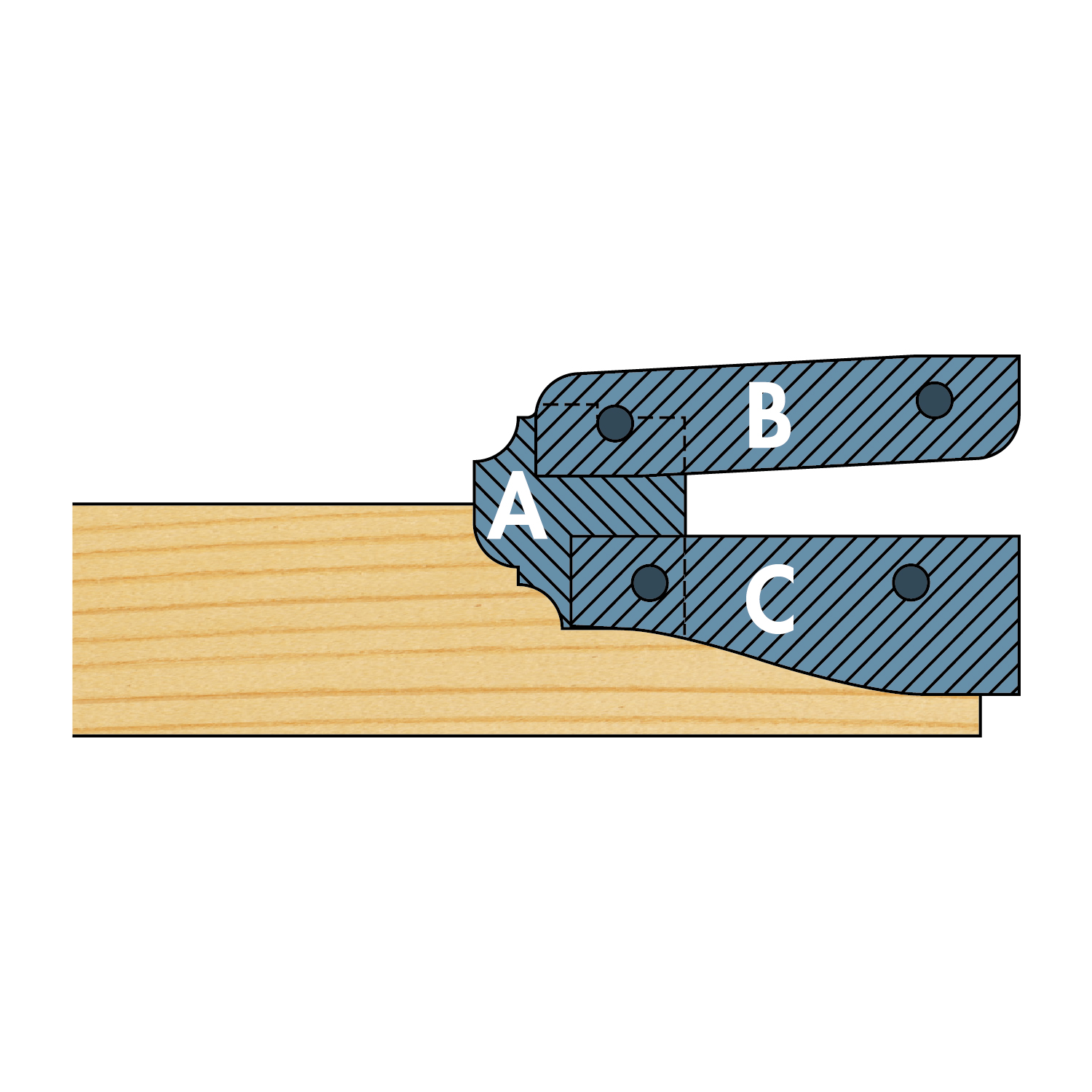 Panel raising profile knife for 04.0.220 Profile B | Felder Group Shop