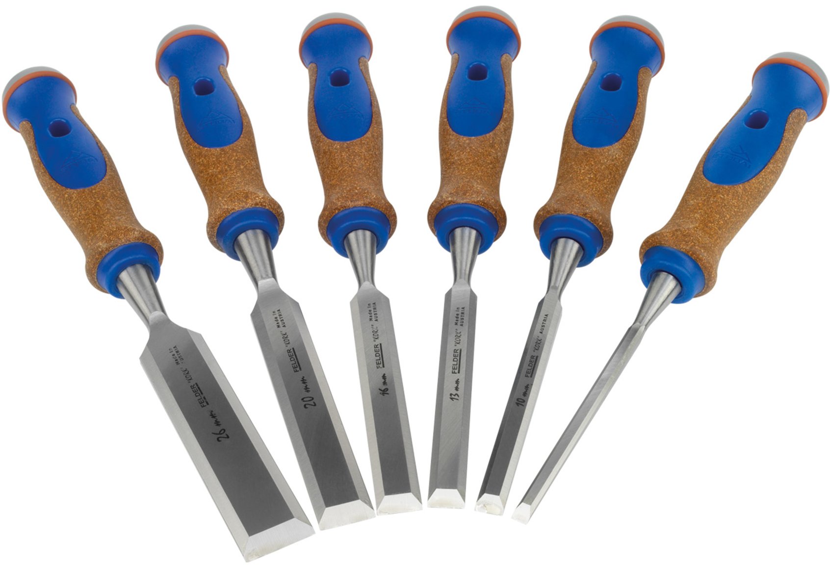 6 piece STUBAI® Chisel Set with Cork Grips | Felder Group Shop