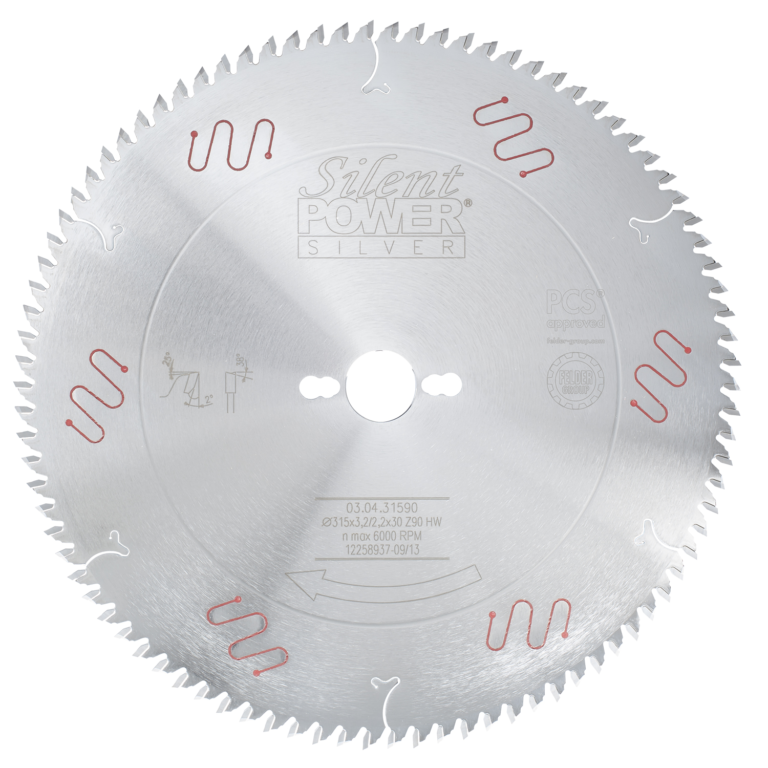 HW Steep-Tooth Saw Blade Silent-Power® Silver Ø 300 mm | 90 teeth ...