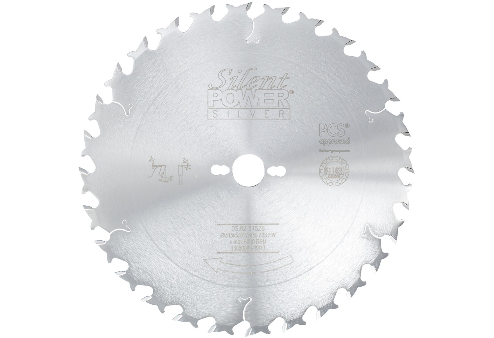 HW Combination Saw Blade Silent-Power® Silver Ø 315 mm | 28 teeth ...