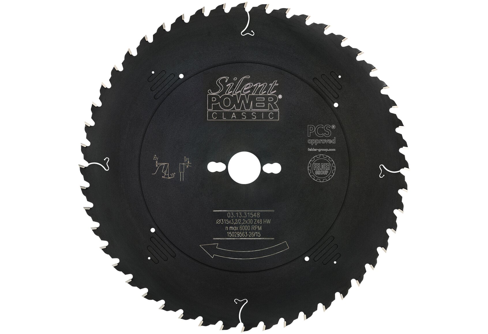 HW Universal Saw Blade Silent-Power® Classic Ø 315 mm | 48 teeth ...